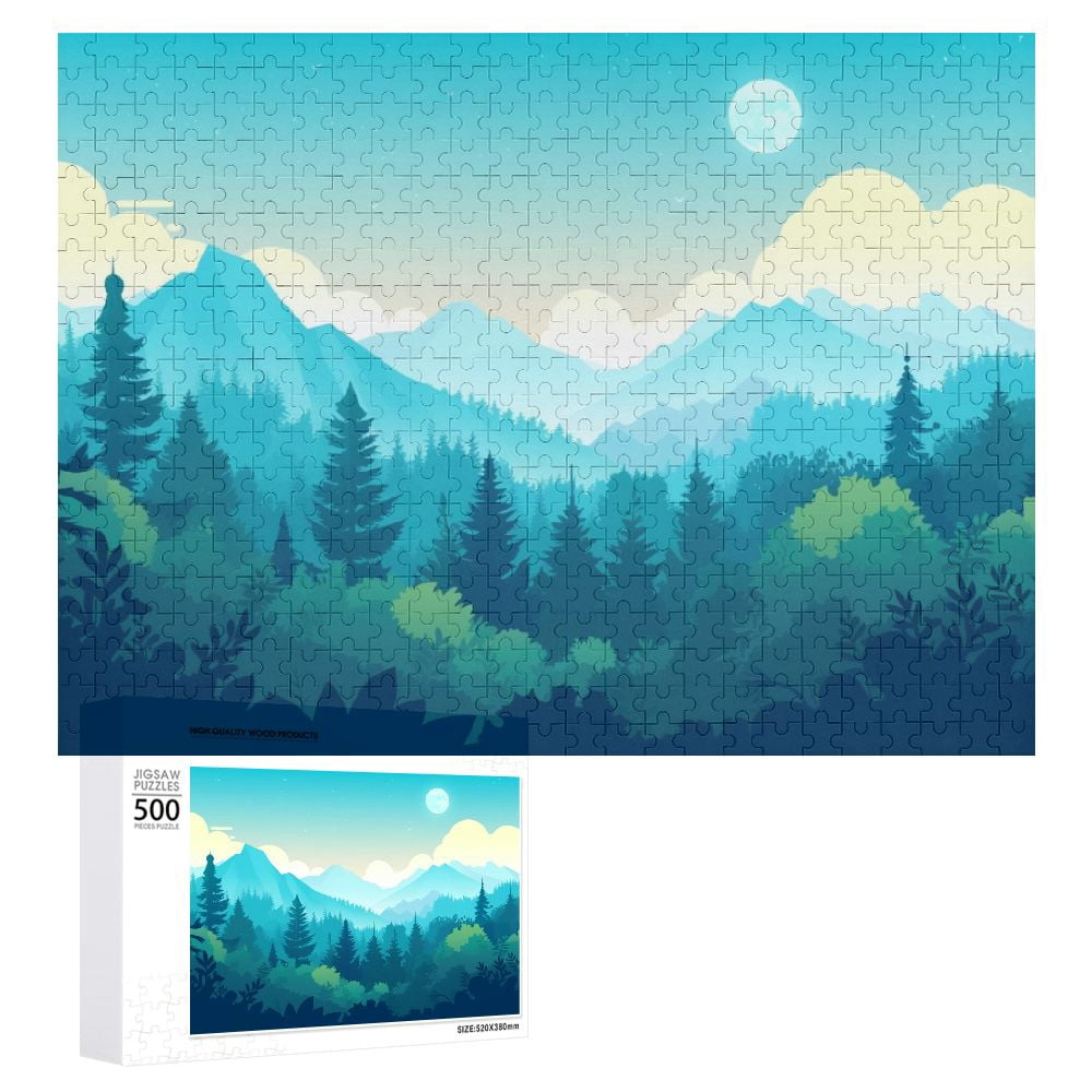 JRXY Mysterious Forest Landscape Wooden Jigsaw Puzzle Leisure Game Toy ...