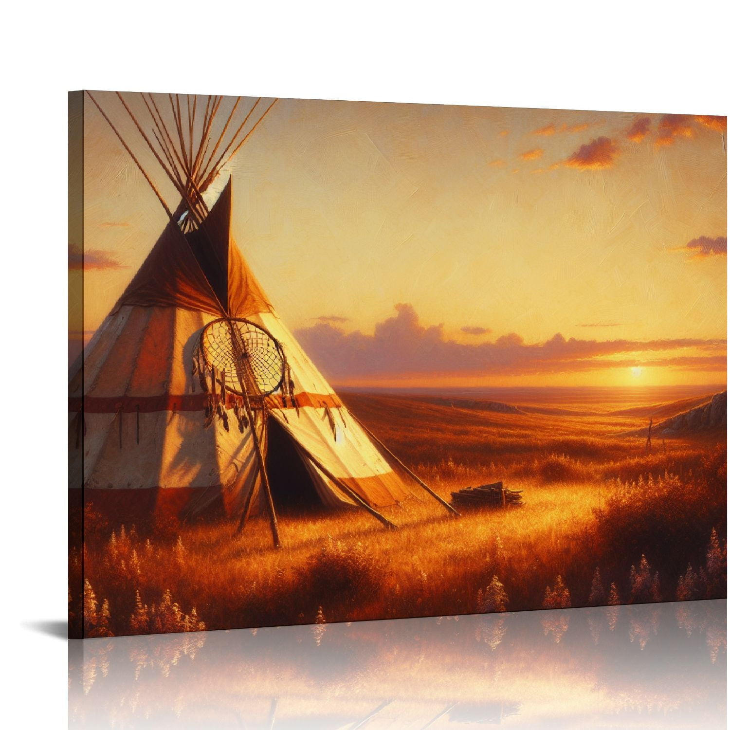 JRXY Native American Posters, Indian Teepee, Western Landscape, Ñative ...