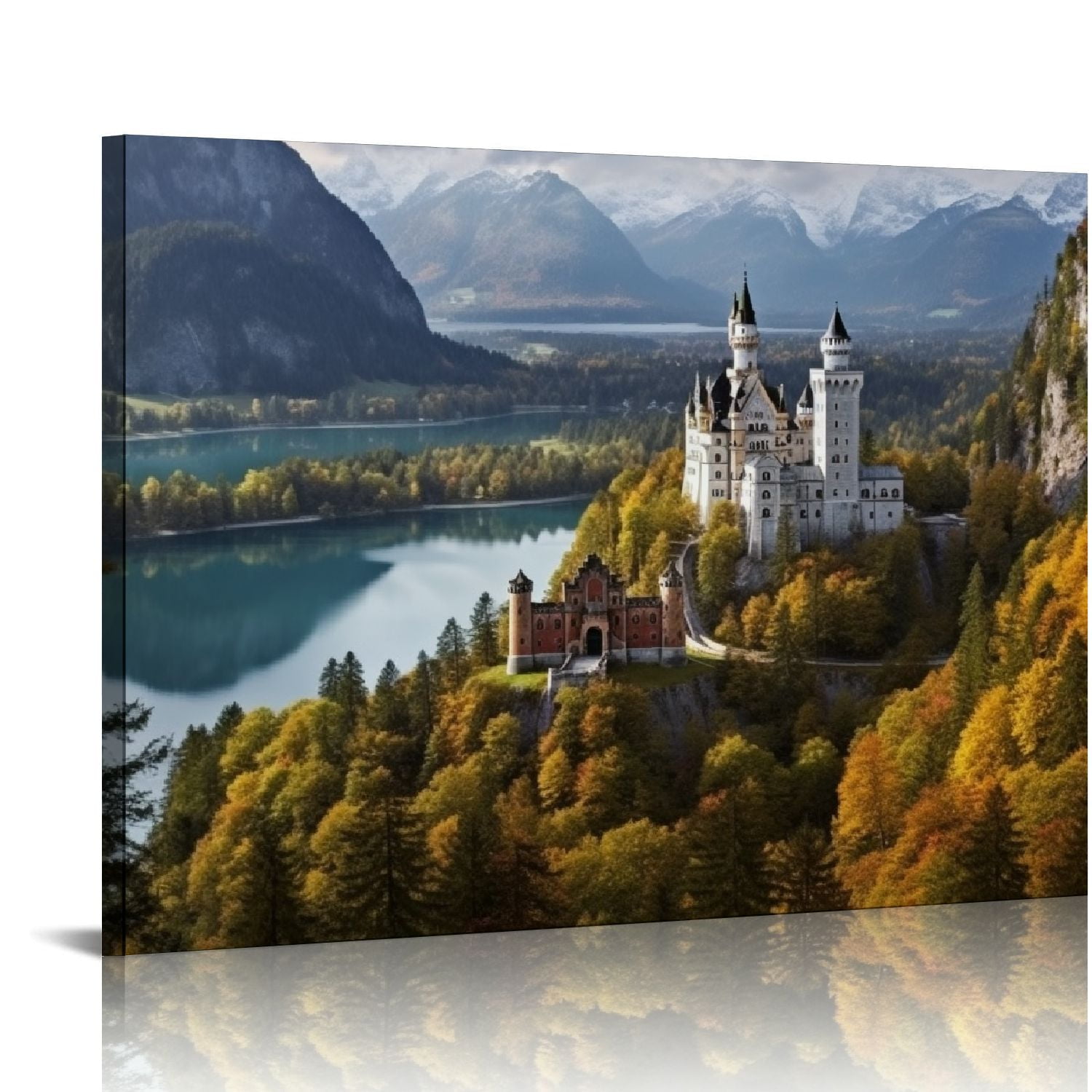 JRXY Neuschwanstein Castle Wall Art Living room Bedroom Canvas prints ...