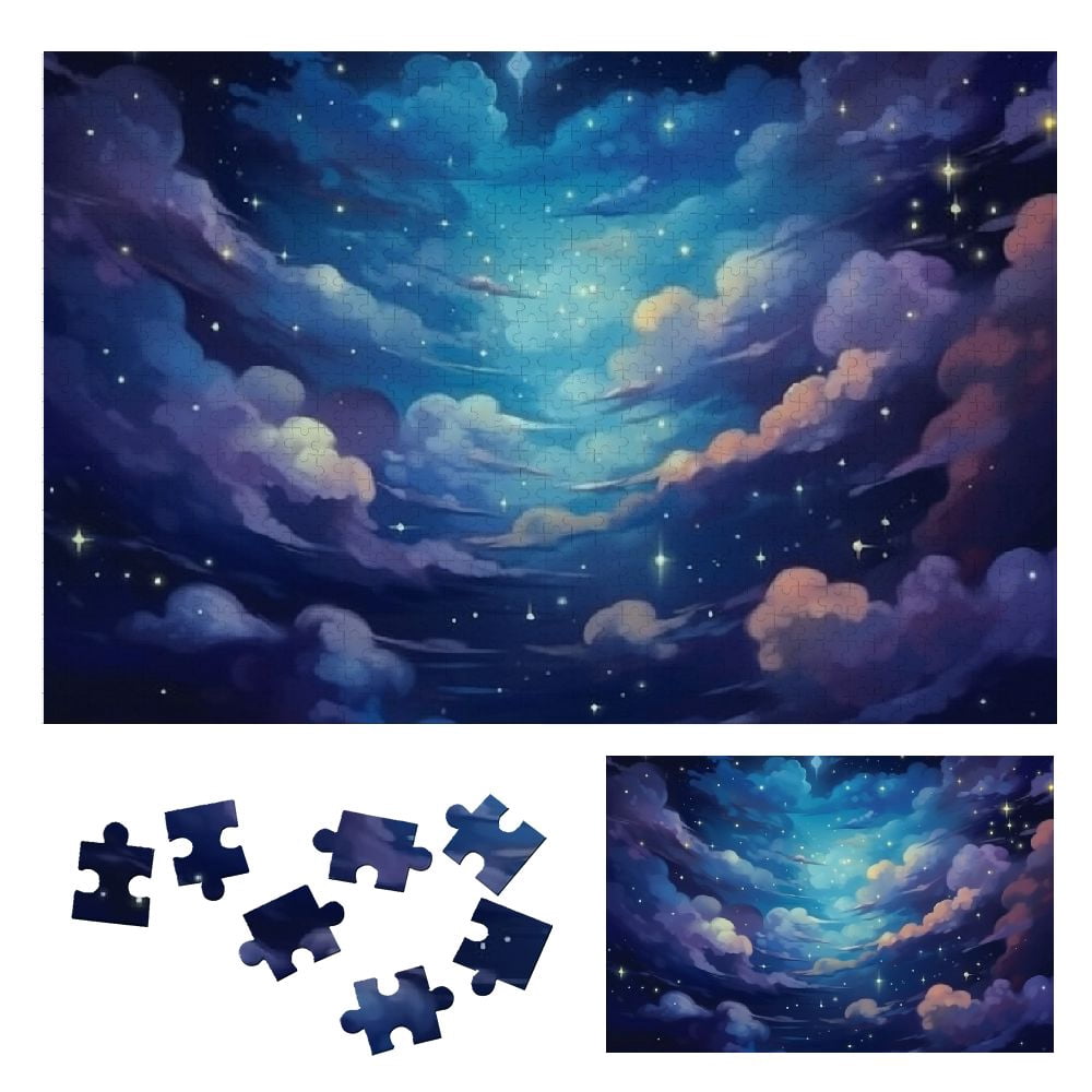 JRXY Night Sky Stars Space Wooden Jigsaw Puzzle Leisure Game Toy Gift ...