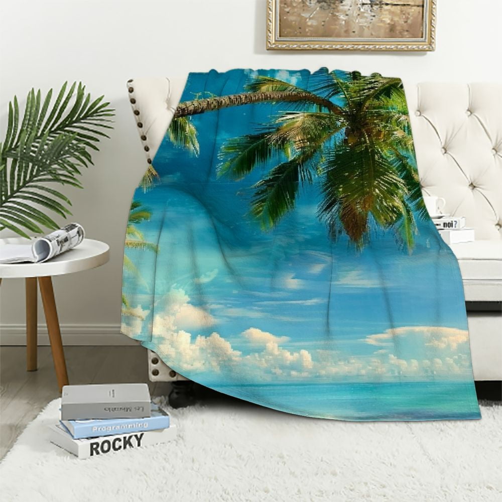 JRXY Ocean Beach Themed Throw Blanket Girls Women Hawaiian Tropical ...