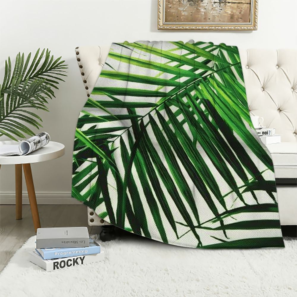 JRXY Palm Leaf Tropical Plant Vivid Realistic Tree Branch Pattern ...
