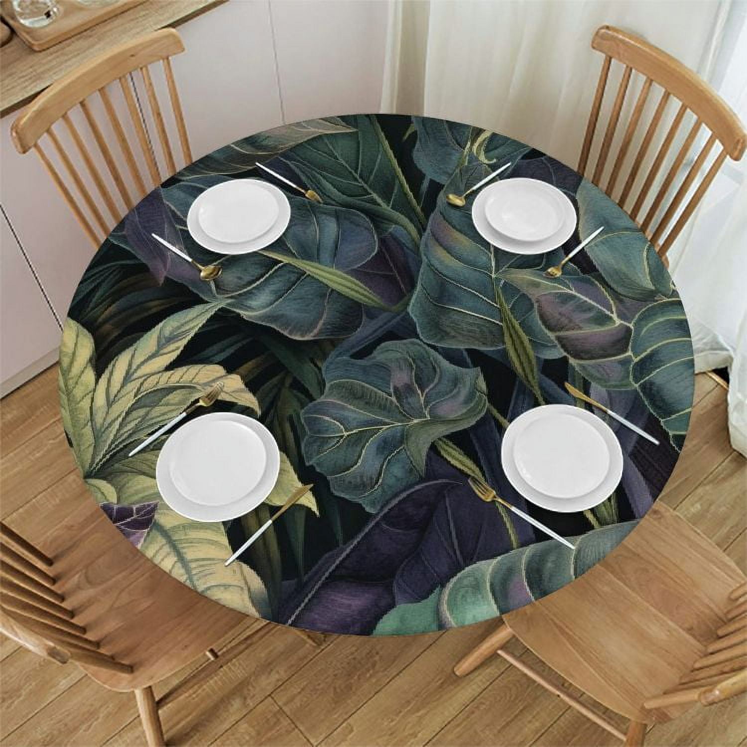 JRXY Palm Leaves Table Cloth - Tropical Jungle Palm Leaves Design ...