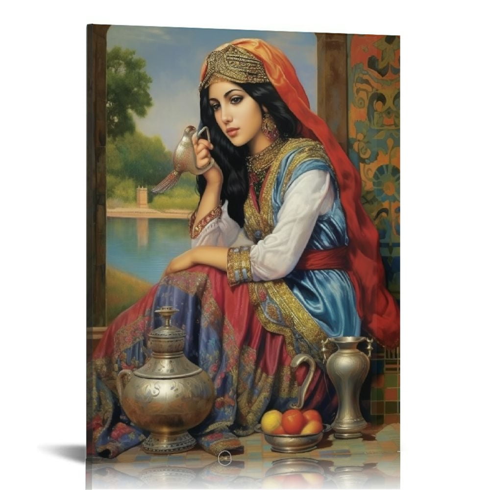 JRXY Persian Women Art Canvas Art Poster and Wall Art Picture Print ...