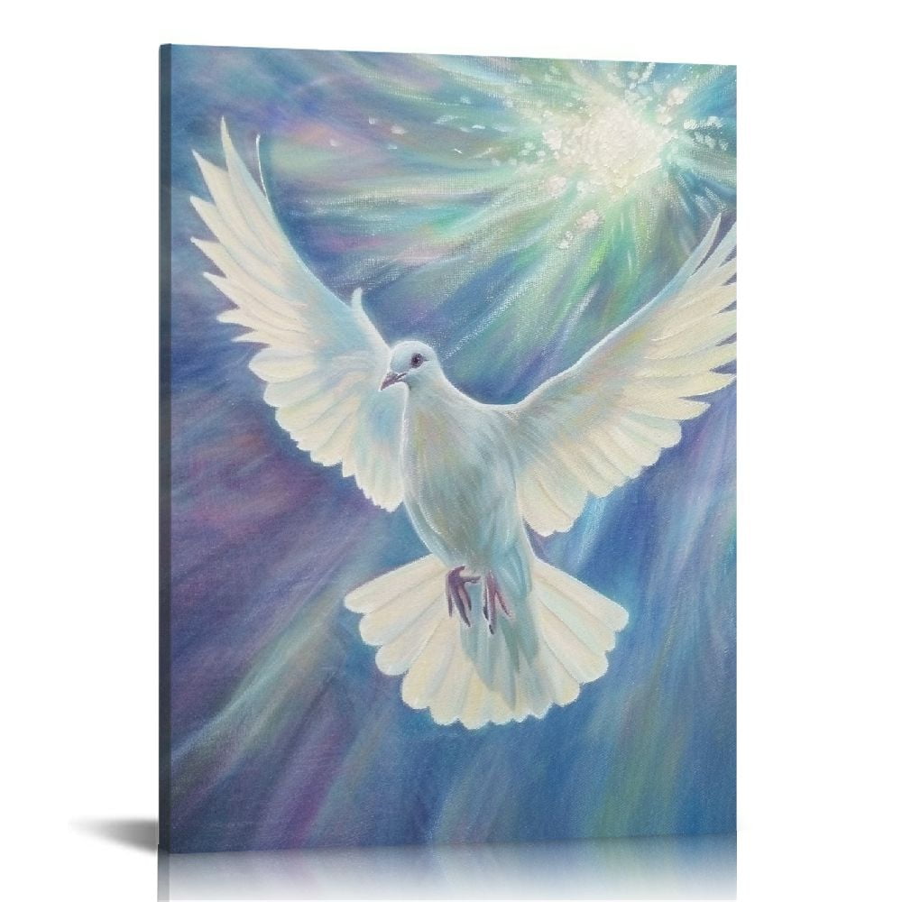 JRXY Posters Holy Spirit Peace Dove Poster White Dove Poster Canvas Art ...