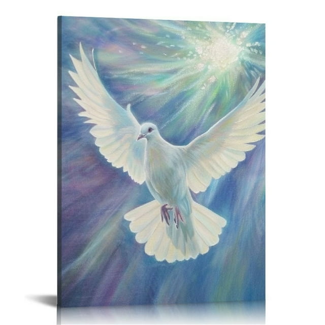 JRXY Posters Holy Spirit Peace Dove Poster White Dove Poster Canvas Art ...