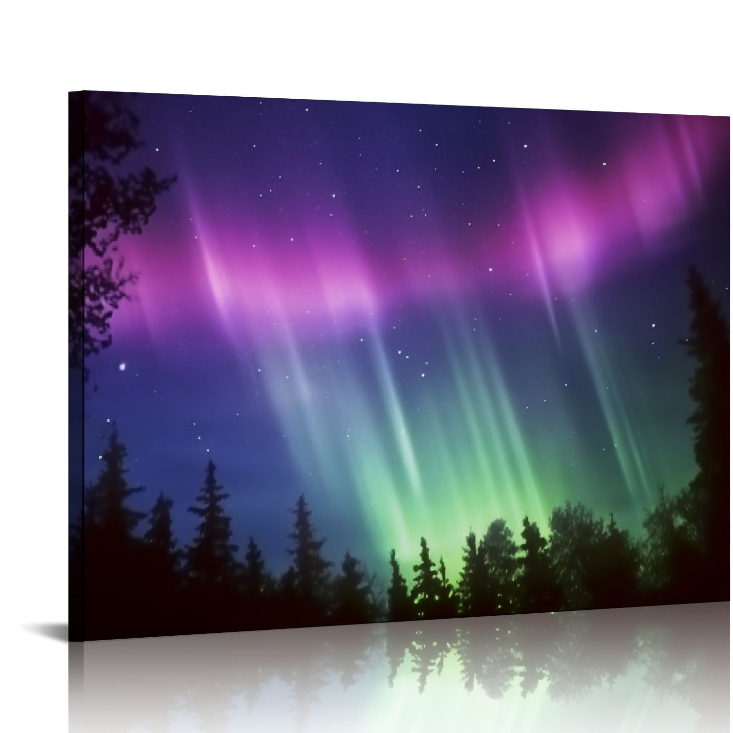 JRXY Purple Aurora Borealis Wall Art Aurora Wall Decor Aurora Borealis ...