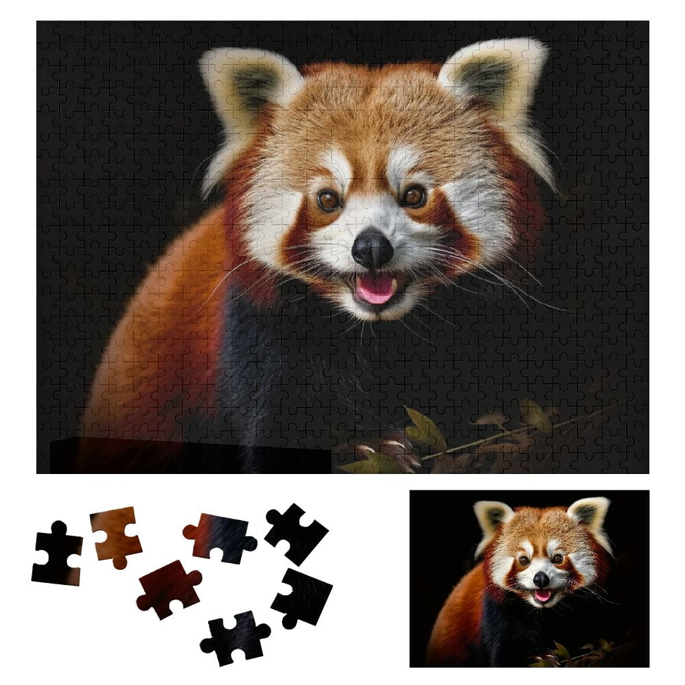 JRXY Red Panda Wooden Jigsaw Puzzle Leisure Game Toy Gift for Family ...