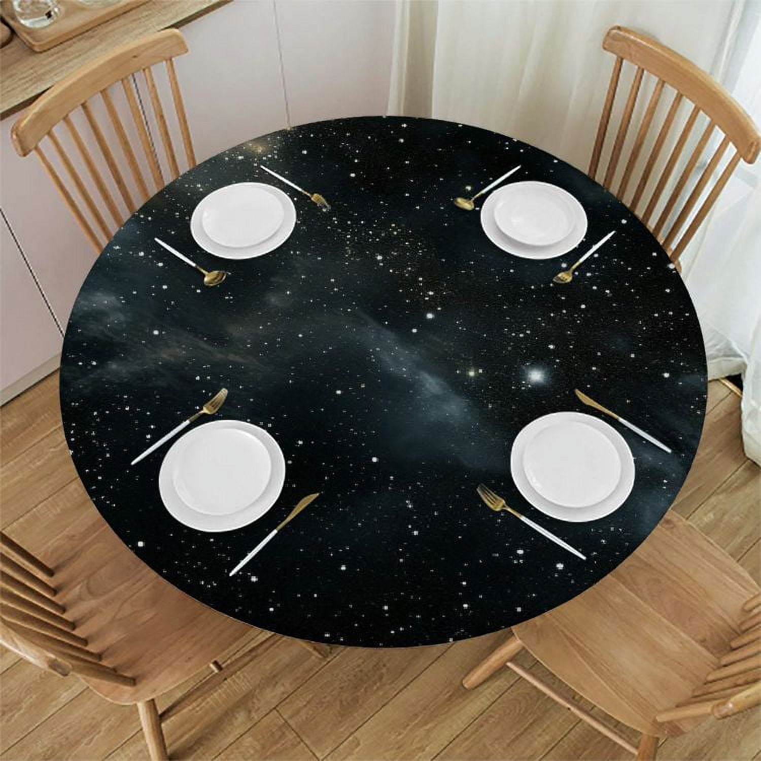 JRXY Round Tablecloth - The Dazzling Stars and Dreamy Night Sky ...