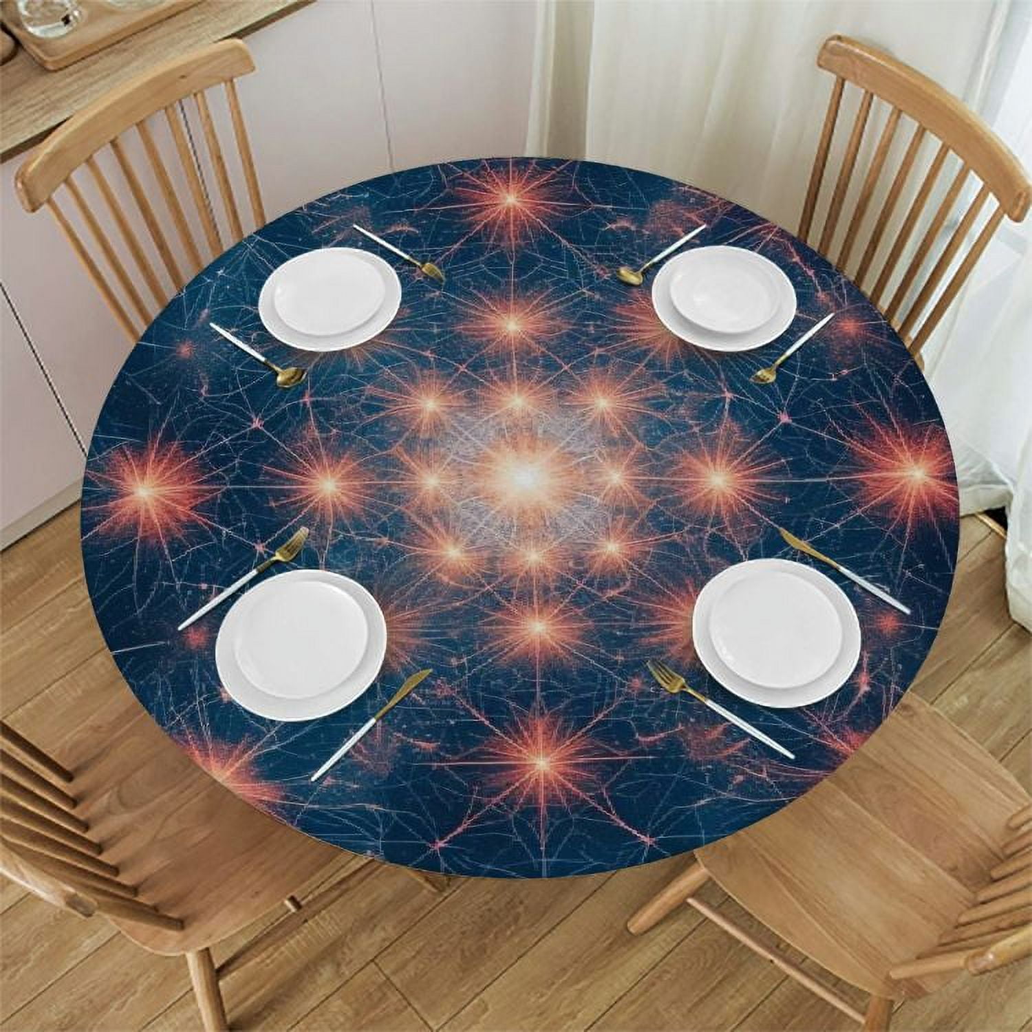 JRXY Round Tablecloth - The Dazzling Stars and Dreamy Night Sky ...
