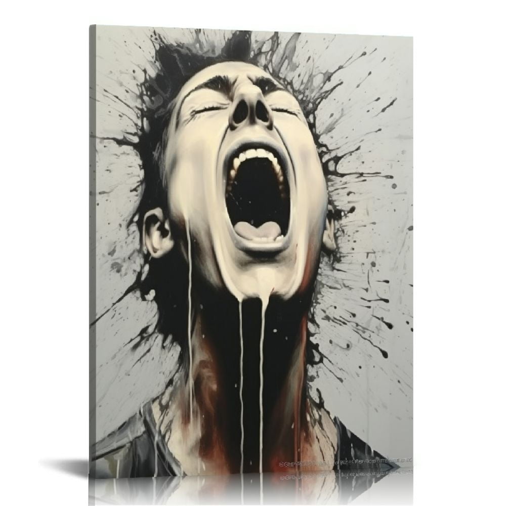 JRXY Screaming Man Canvas Poster Wall Art Decor Print Picture Paintings ...