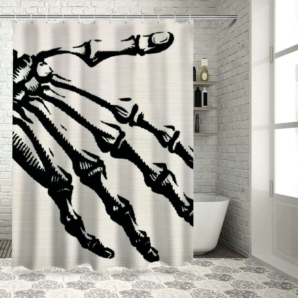 JRXY Skeleton Hand Symbolism Shower Curtain Multiple Sizes 100% ...