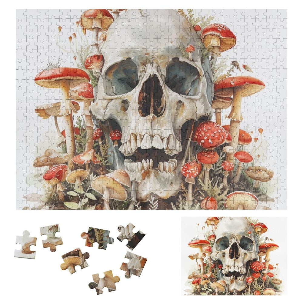 JRXY Skeleton Human Mushrooms Wood Puzzle Leisure Game Toy Gift for ...