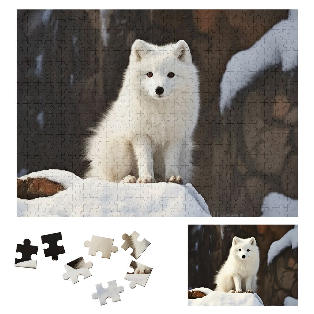 JRXY Snowy Dog Wooden Jigsaw Puzzle Impossible Wooden Puzzles Gift for ...