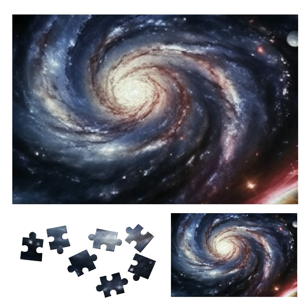 JRXY Spiral Galaxy Star Planet Wooden Puzzle for Adults and Kids 1000 ...