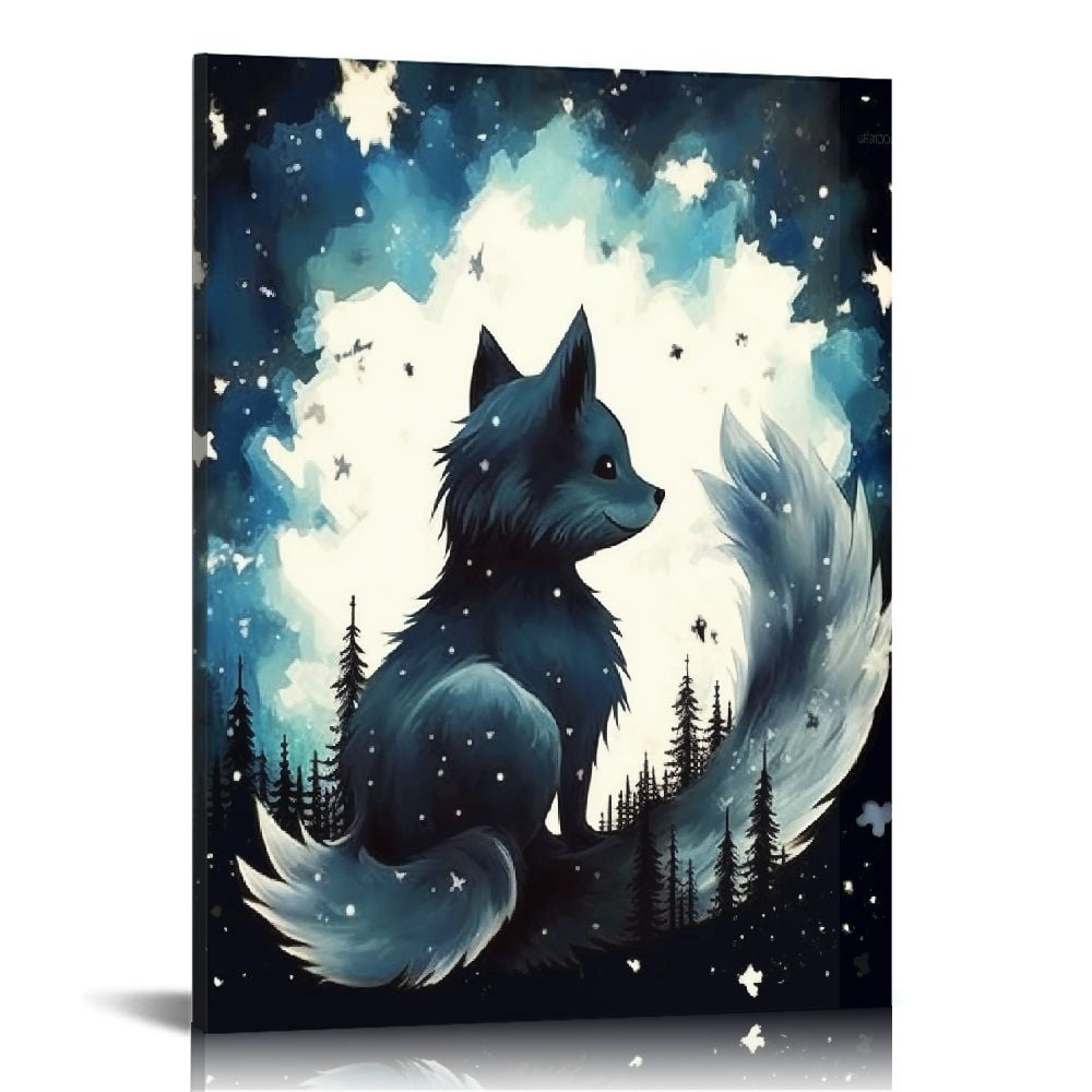 JRXY Squirrel Art Print, Watercolor Forest, Double Exposure Squirrel ...