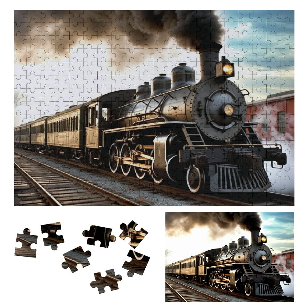 JRXY Steam Locomotive Wooden Puzzle for Adults and Kids - Impossible ...