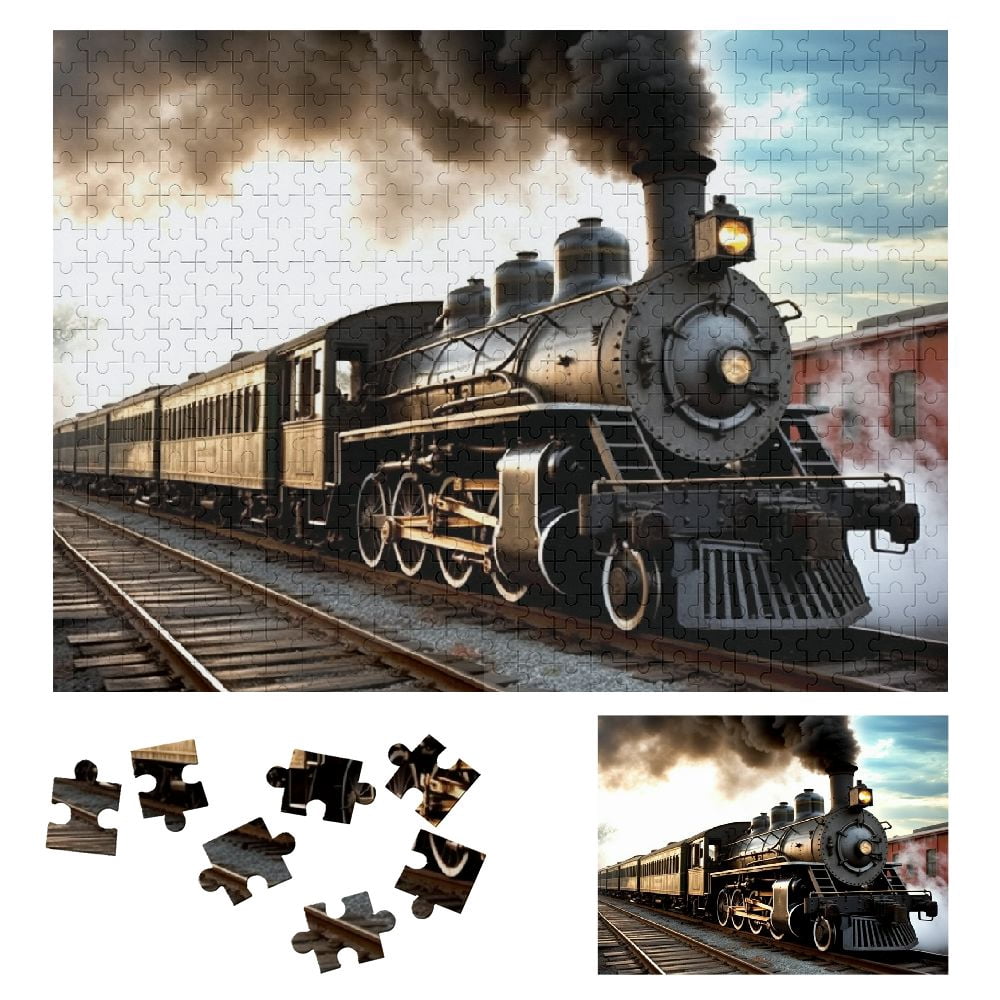JRXY Steam Locomotive Wooden Puzzle for Adults and Kids - Impossible ...