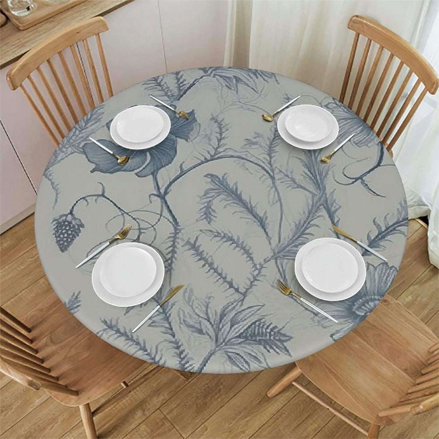 JRXY Stretch Fitted Table Covers - Waterproof Wipeable Colorfast ...