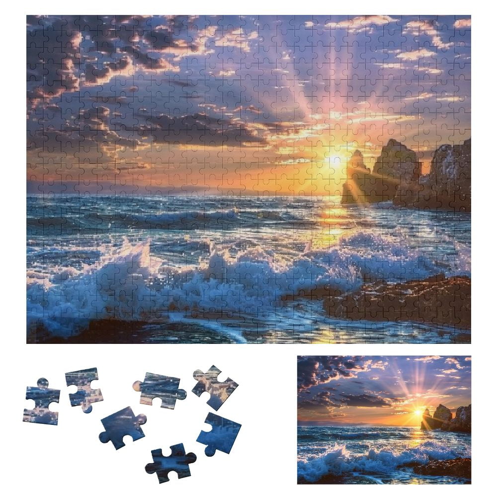 JRXY Sunset Rock Formation Wooden Jigsaw Puzzle - Eco-Friendly Puzzle ...