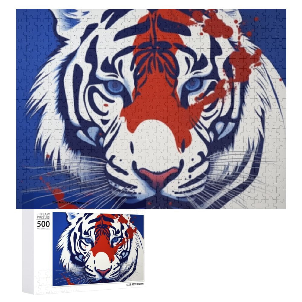 JRXY Tiger Wooden Jigsaw Puzzle Challenging Difficult Wood Puzzles for ...