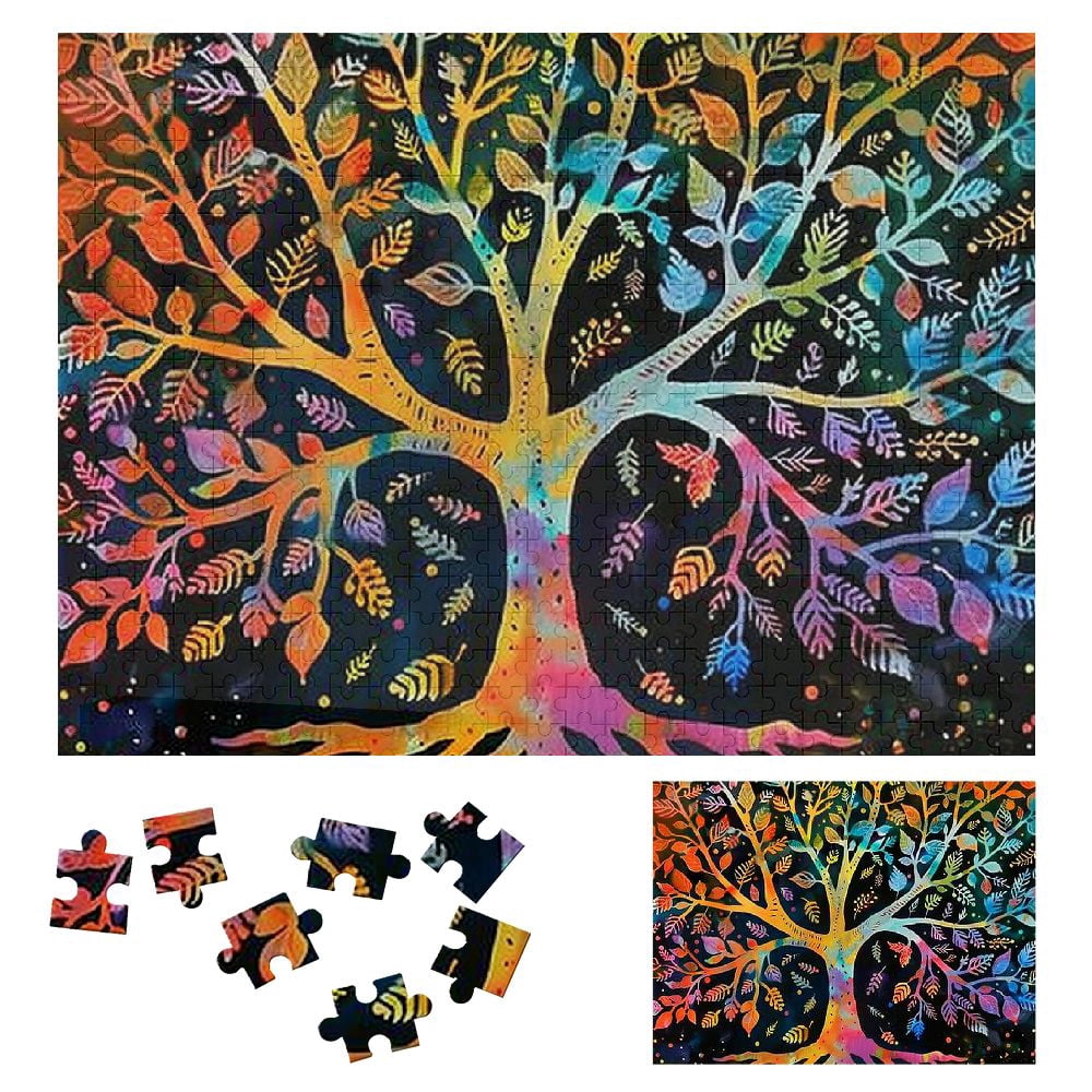 JRXY Tree of Life Wooden Jigsaw Puzzle for Adults and Kids - Gift for ...