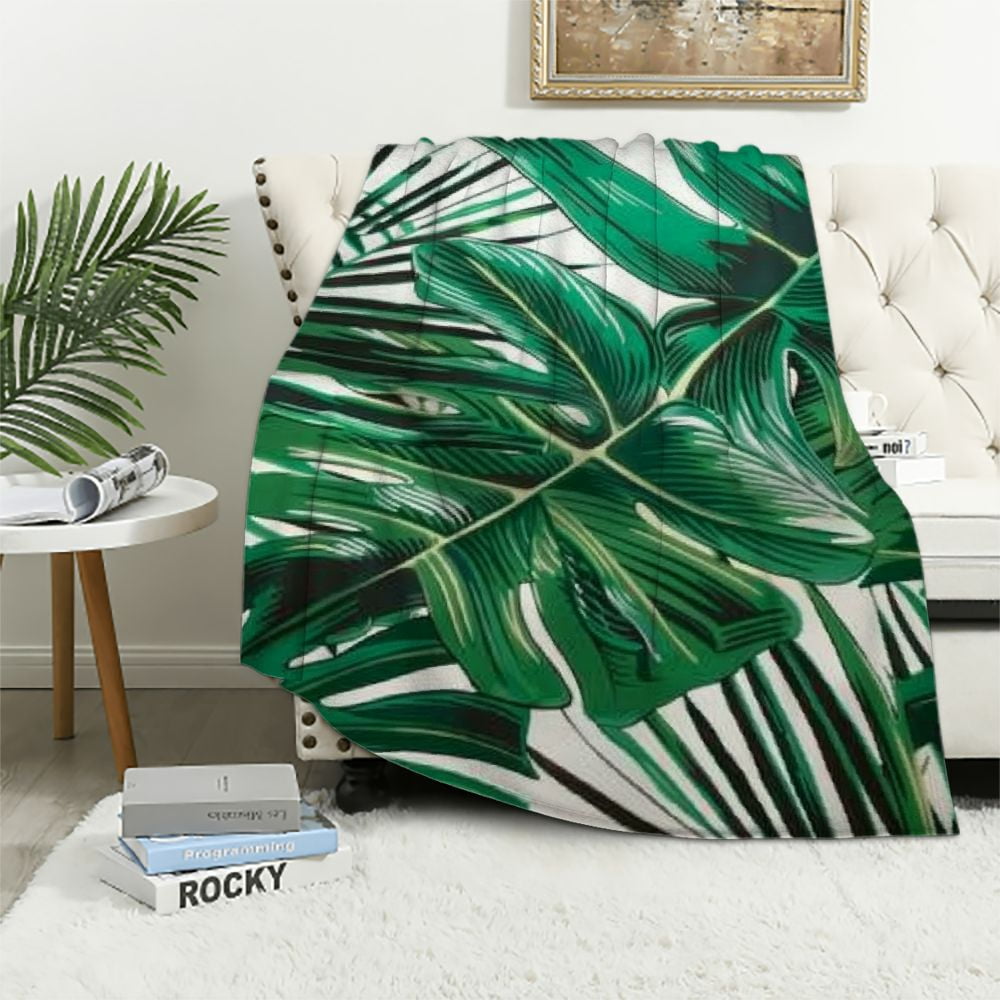 JRXY Tropical Leaf Body Green Palm Leaves Summer Exotic Jungle Floral ...