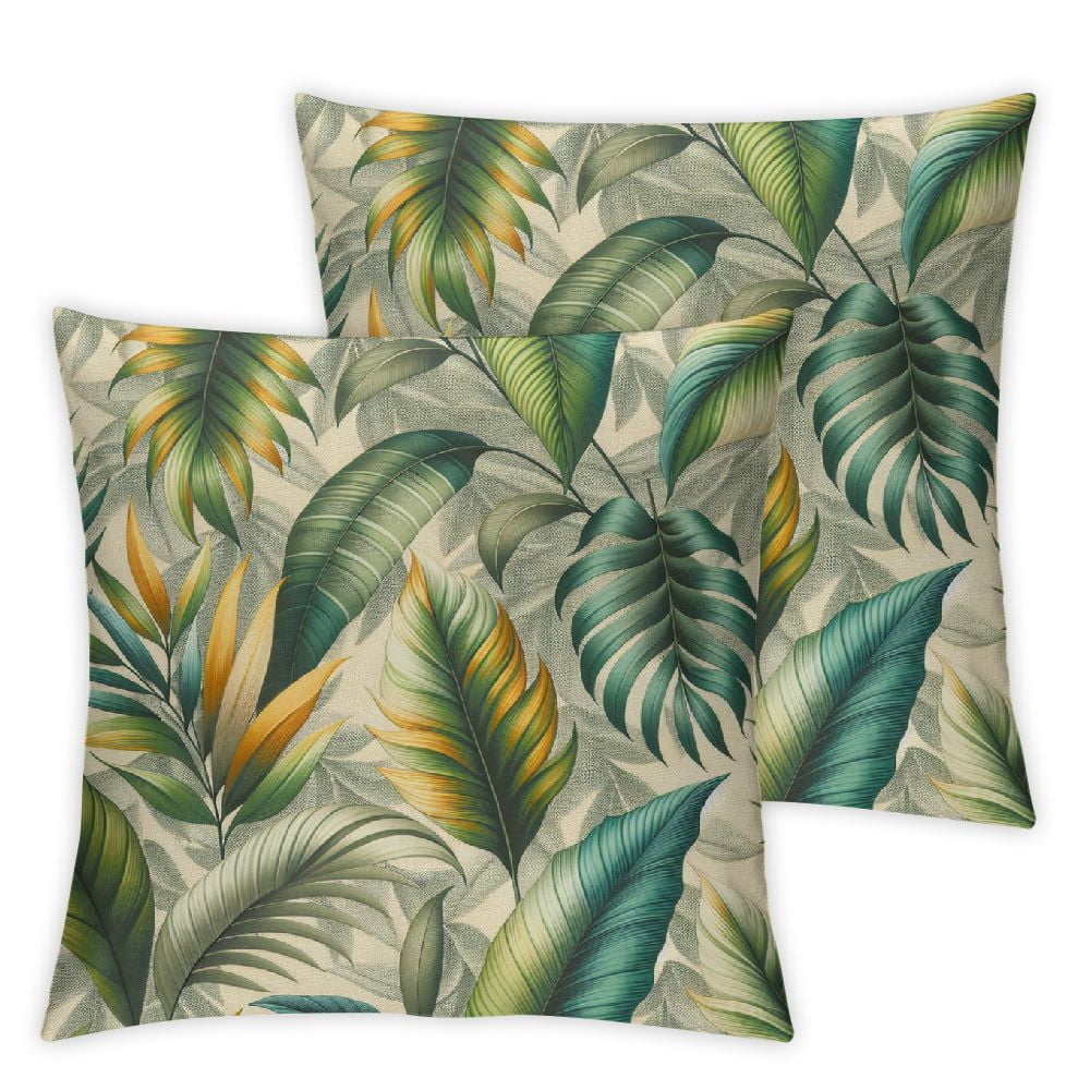 JRXY Tropical Palm Leaves Banana Jungle Leaf Floral Pattern Fabric 2 ...
