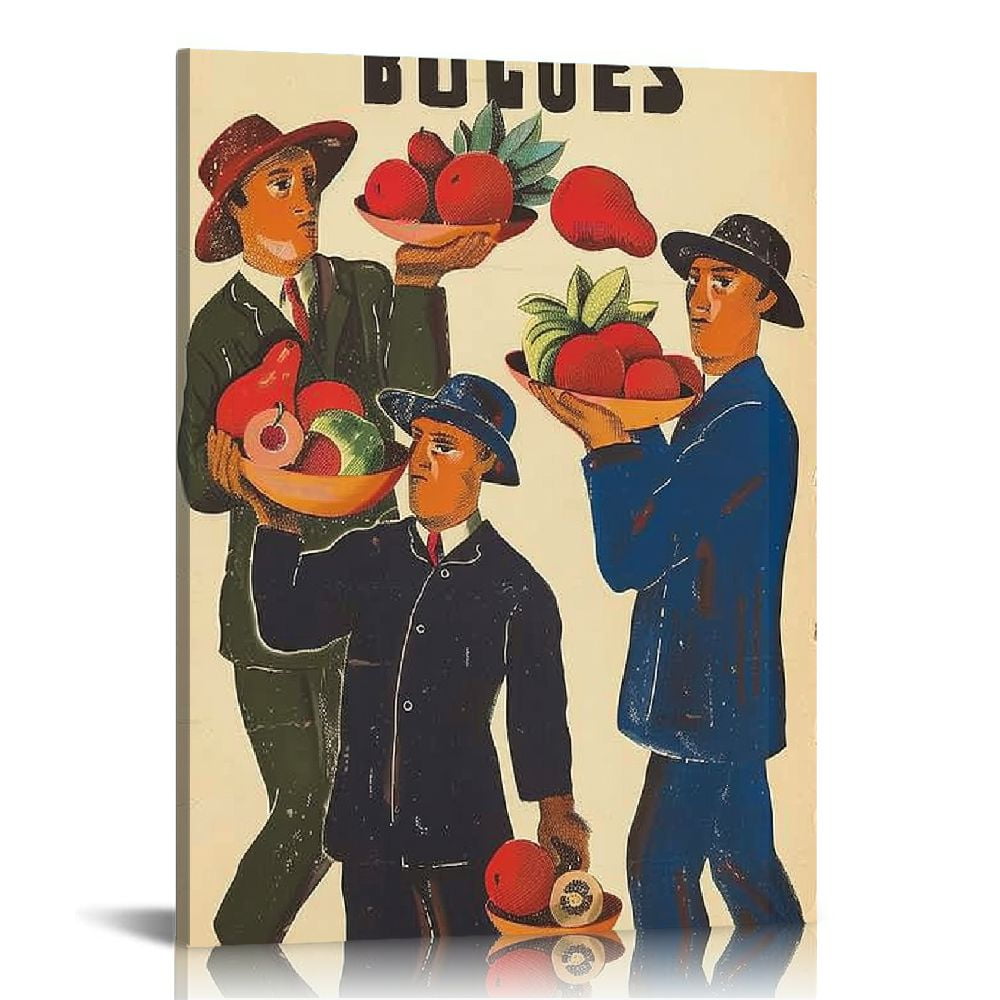 JRXY Vintage Eat More Fruit Poster - Retro Put Pep In Your Step Print ...