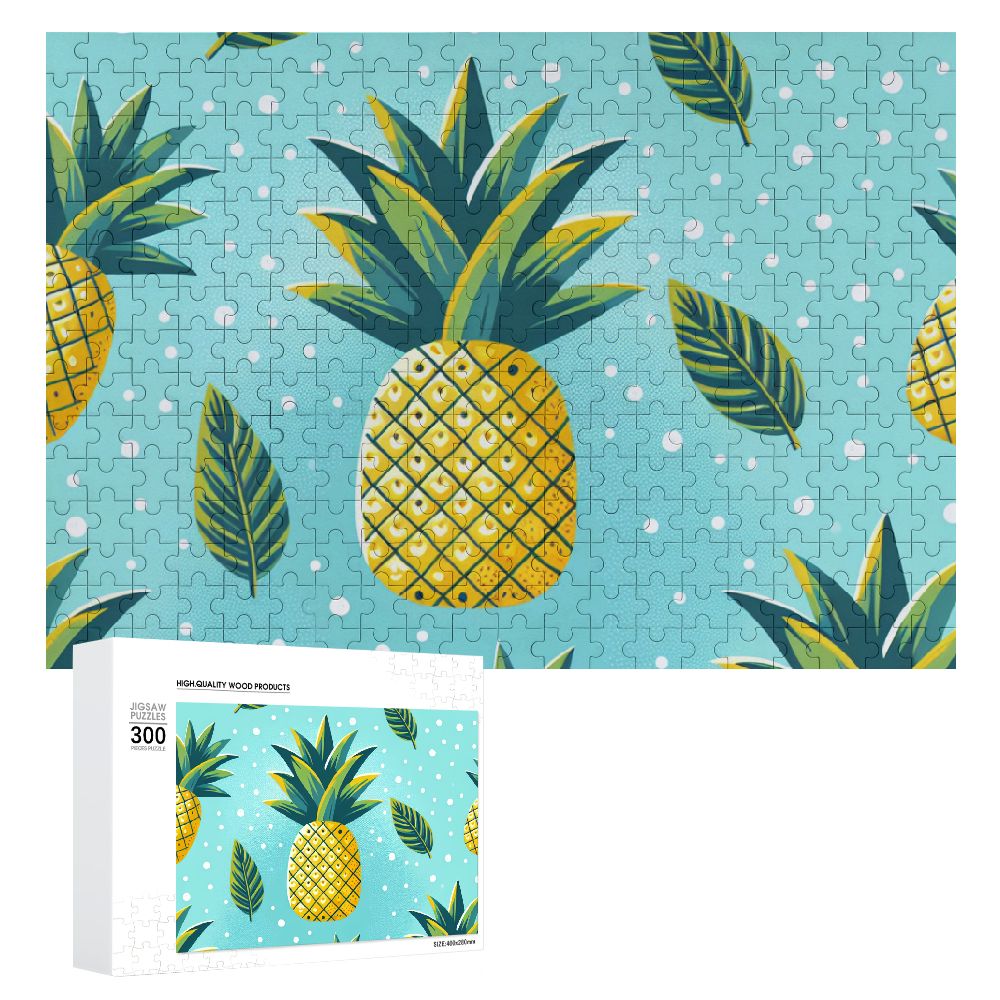 JRXY Watercolor Pineapple Wooden Jigsaw Puzzle for Adults and Kids Gift ...