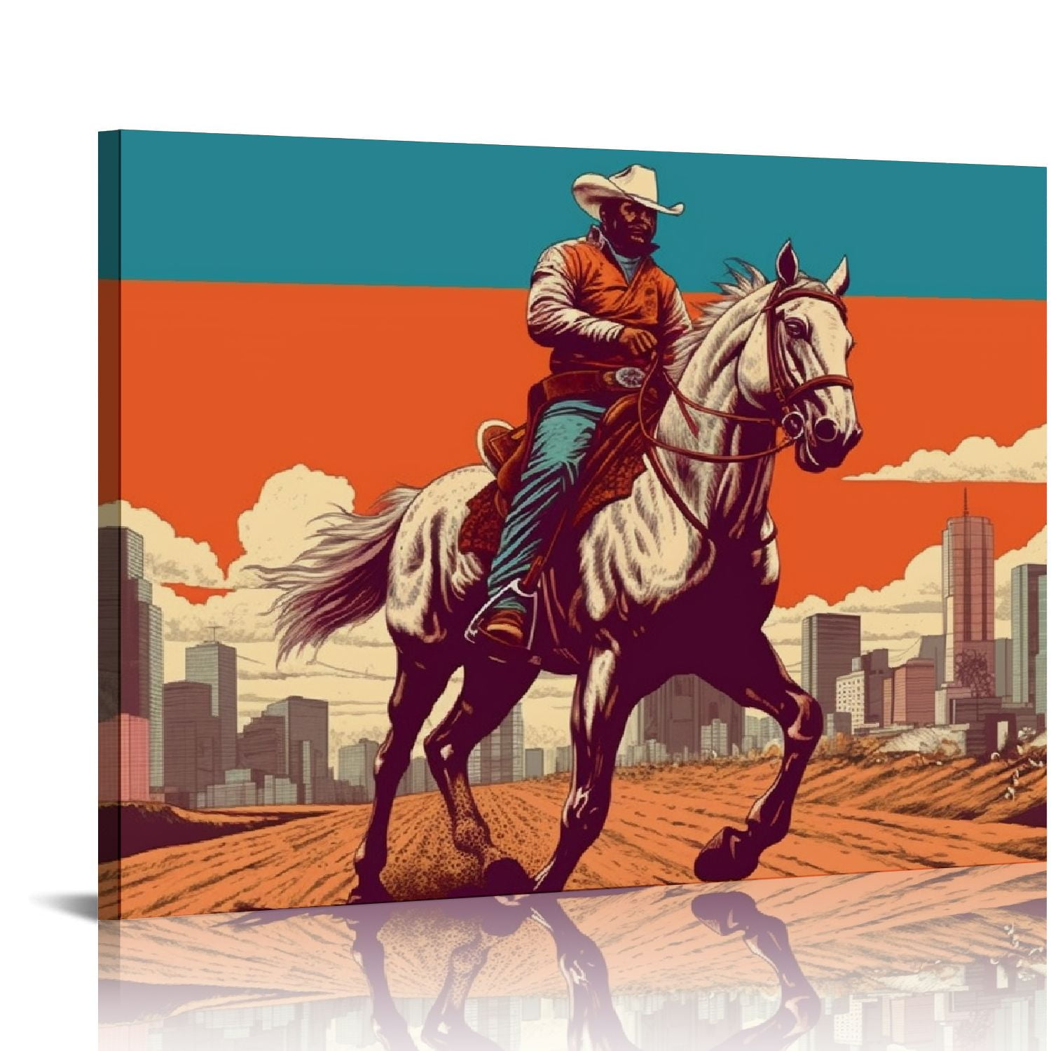 JRXY Western Cowboys Print, Vintage Cowboy Decor, Cowboy Western Wall ...