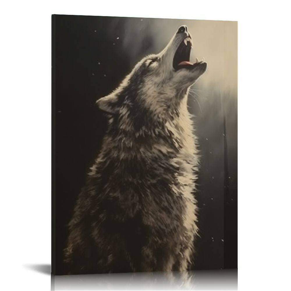 JRXY Wolf Canvas Wall Art Framed Motivational Quotes Poster Wolf ...