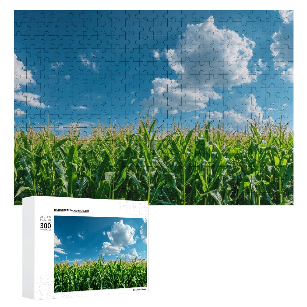 JRXY Wooden Jigsaw Puzzle for Adults and Kids - Panoramic View of Corn ...