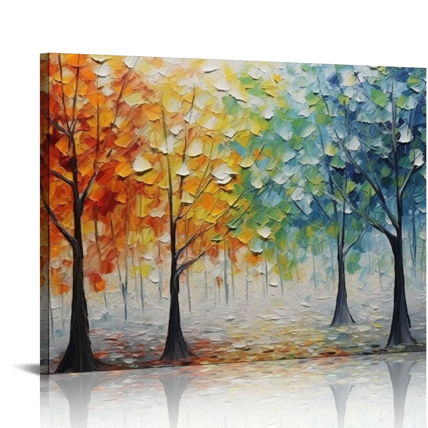JRXY art, 20x16 Inch Modern Impressionist Tree art 100% Hand Painted ...