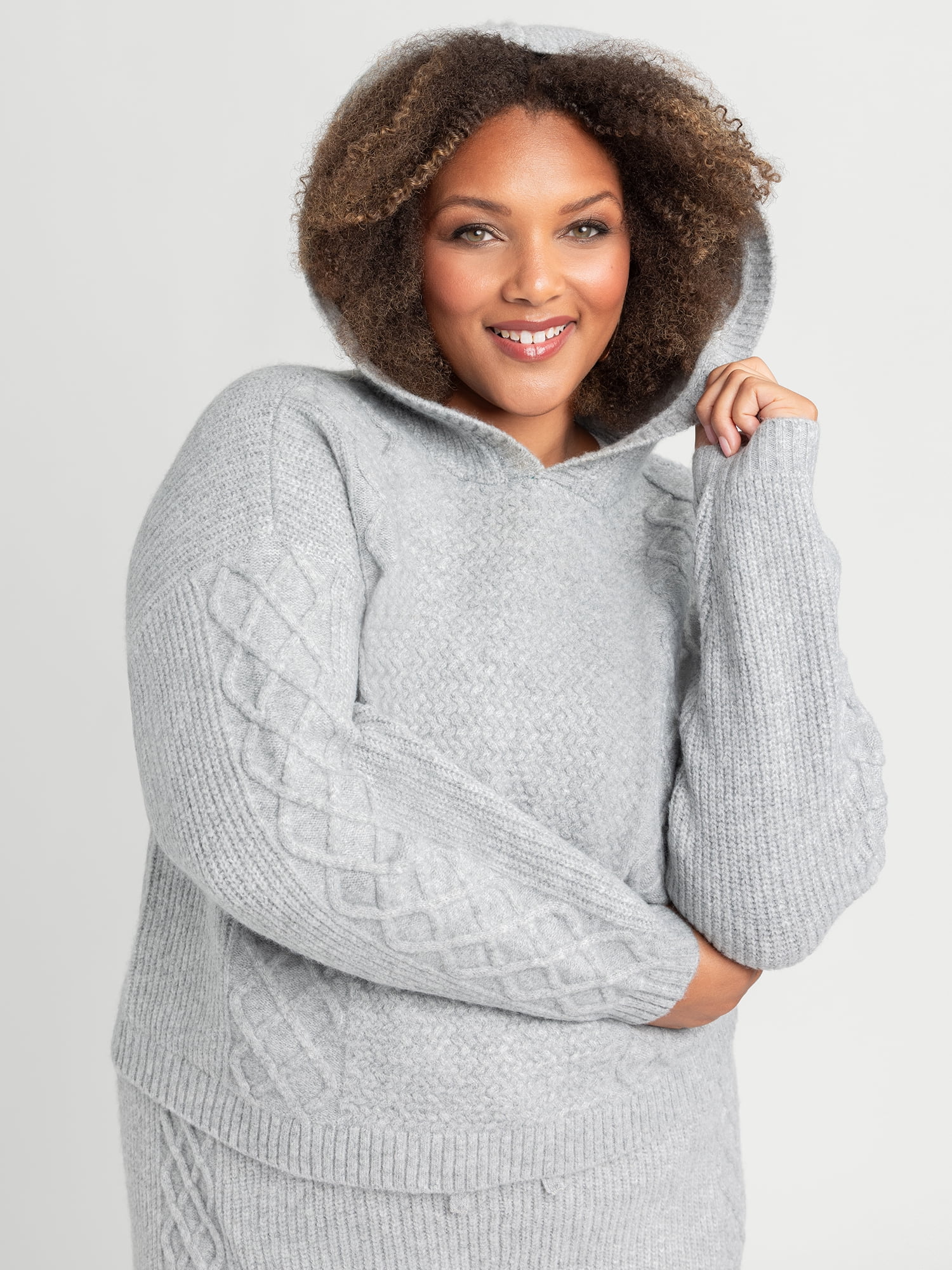 Jessica Simpson Women's Plus Brigite Sweater Set Top, Sizes 0X-4X ...