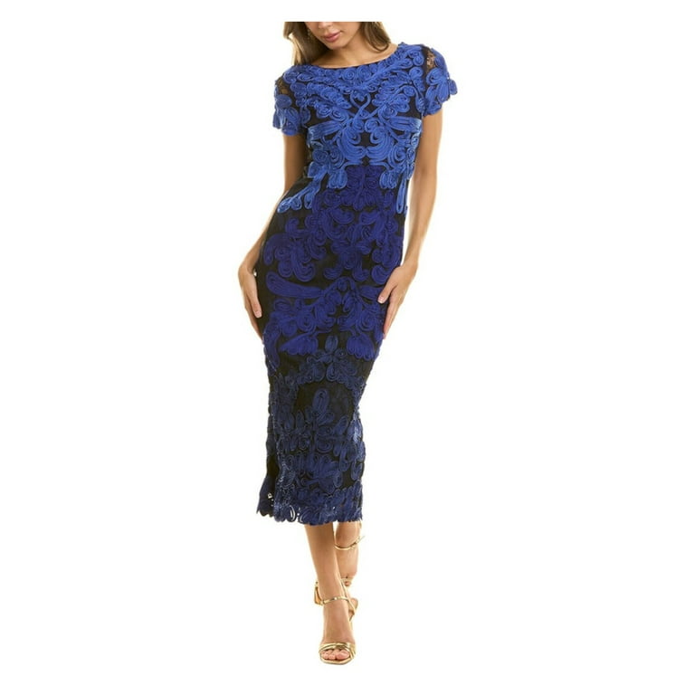 JS COLLECTION EBROIDERED MIDI DRESS, 60% OFF