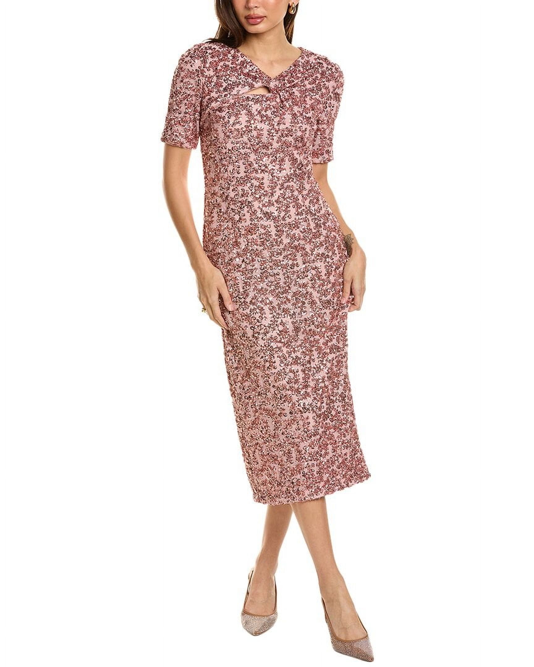 JS Collections womens Farrah Tea-Length Dress, 8, Pink - Walmart.com