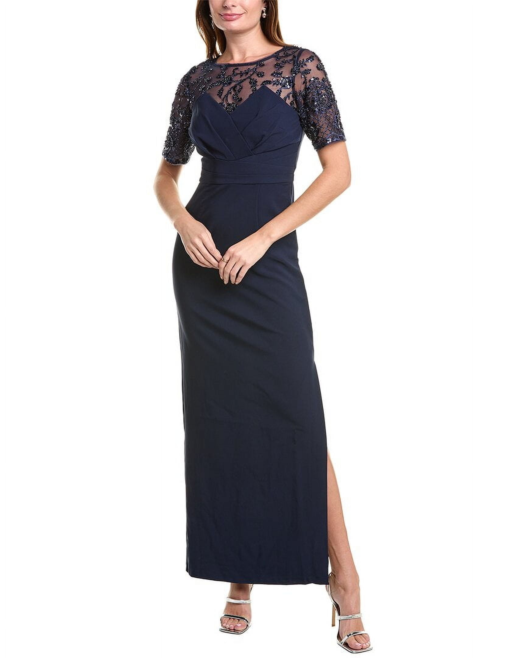 JS Collections womens Vanessa Column Gown, 10, Blue - Walmart.com