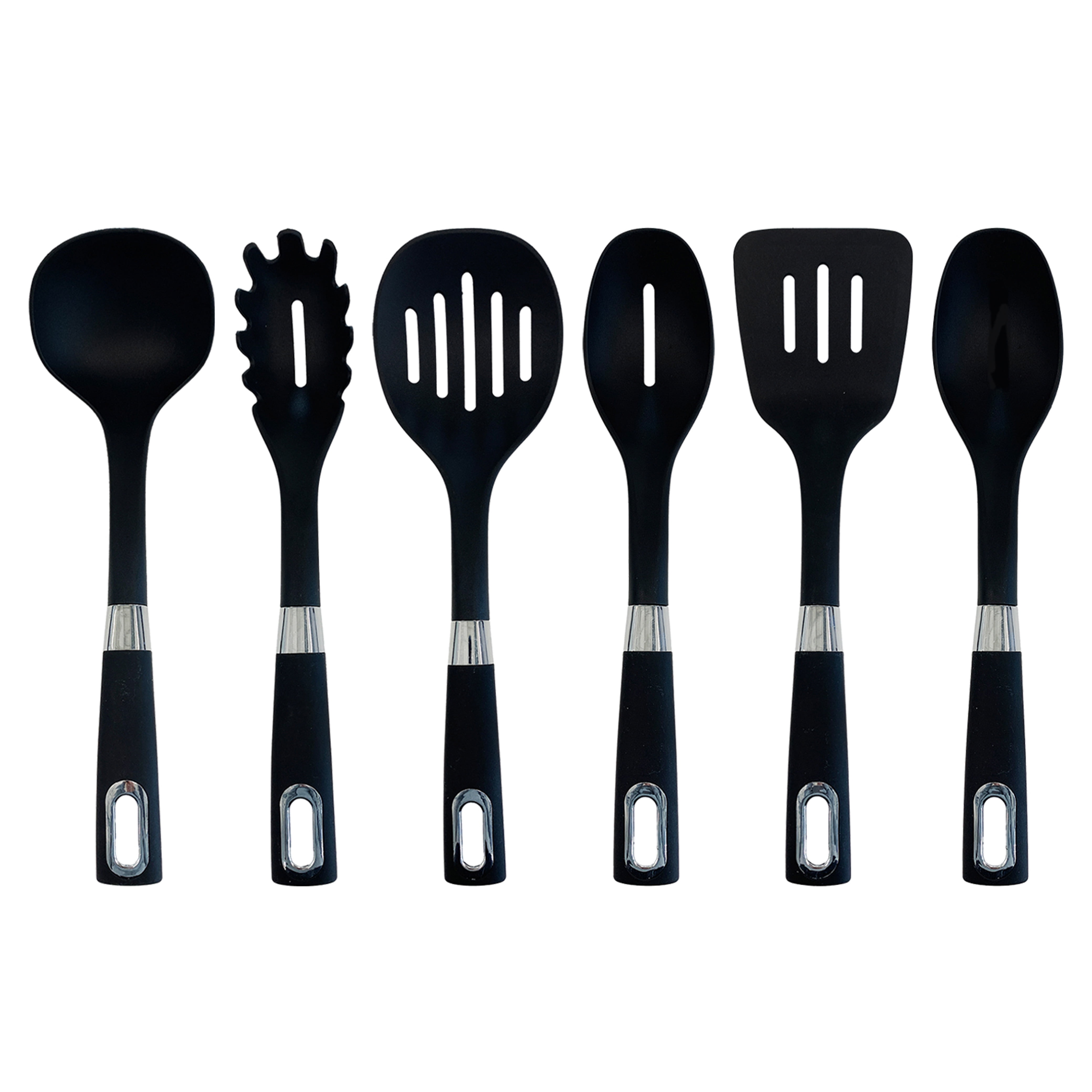 JS Gourmet 6 Pcs Kitchen Utensils Set, Heat Resistant Nylon Cooking ...