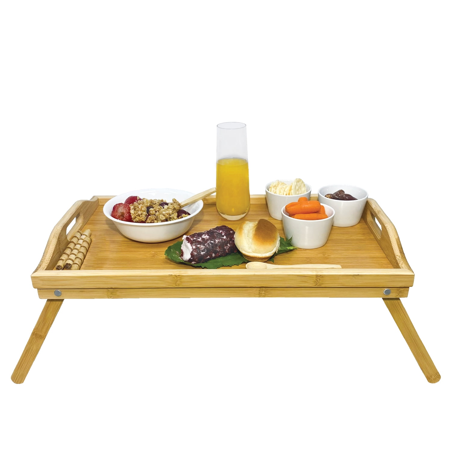 JS Gourmet - Foldable Lunch/Meal Tray, Made of Bamboo - Walmart.com