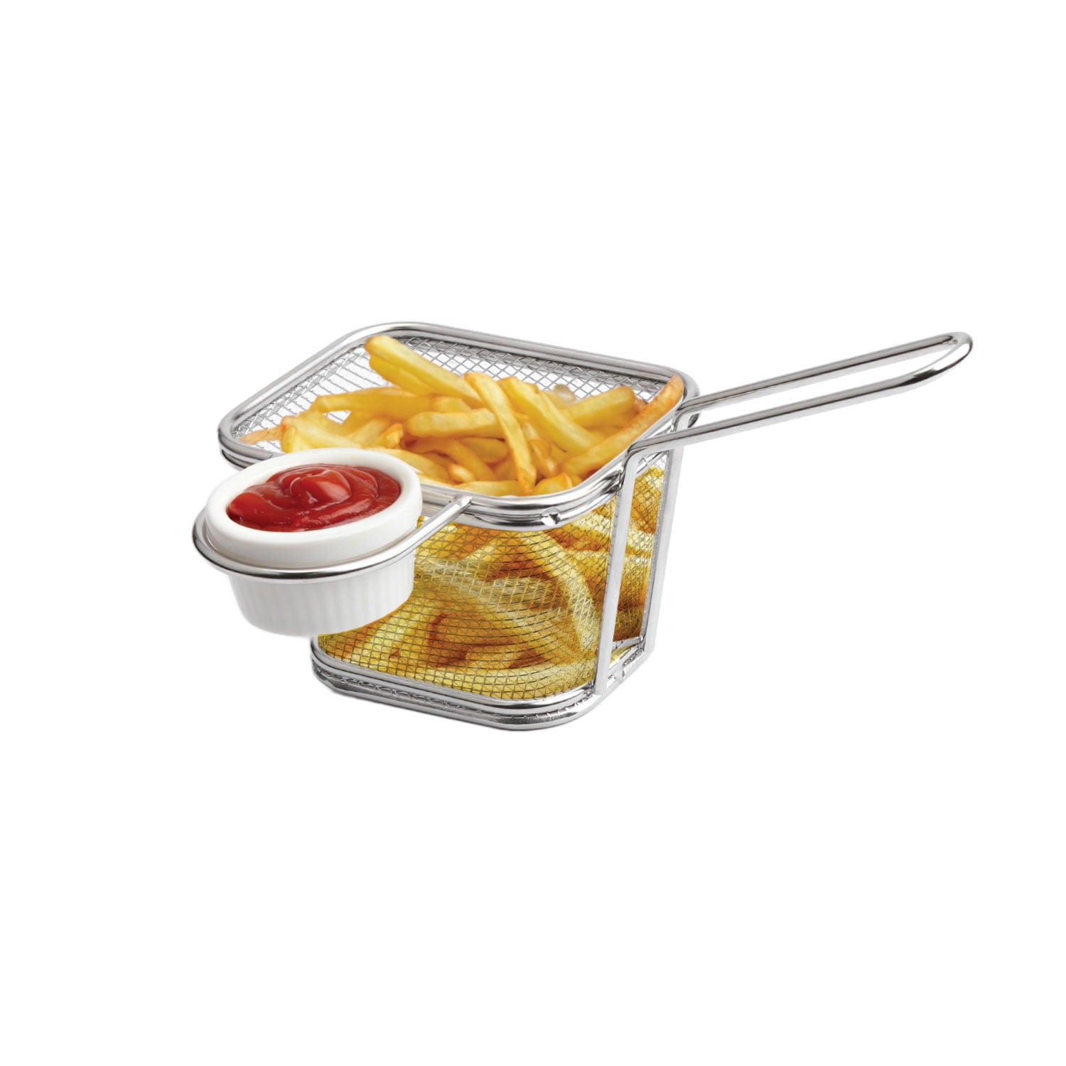JS Gourmet French Fries Basket with Ceramic Bowl, Perfect for Serving ...