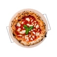 JS Gourmet - Pizza Stone Set with Wheel and Support, 15" Diameter ...