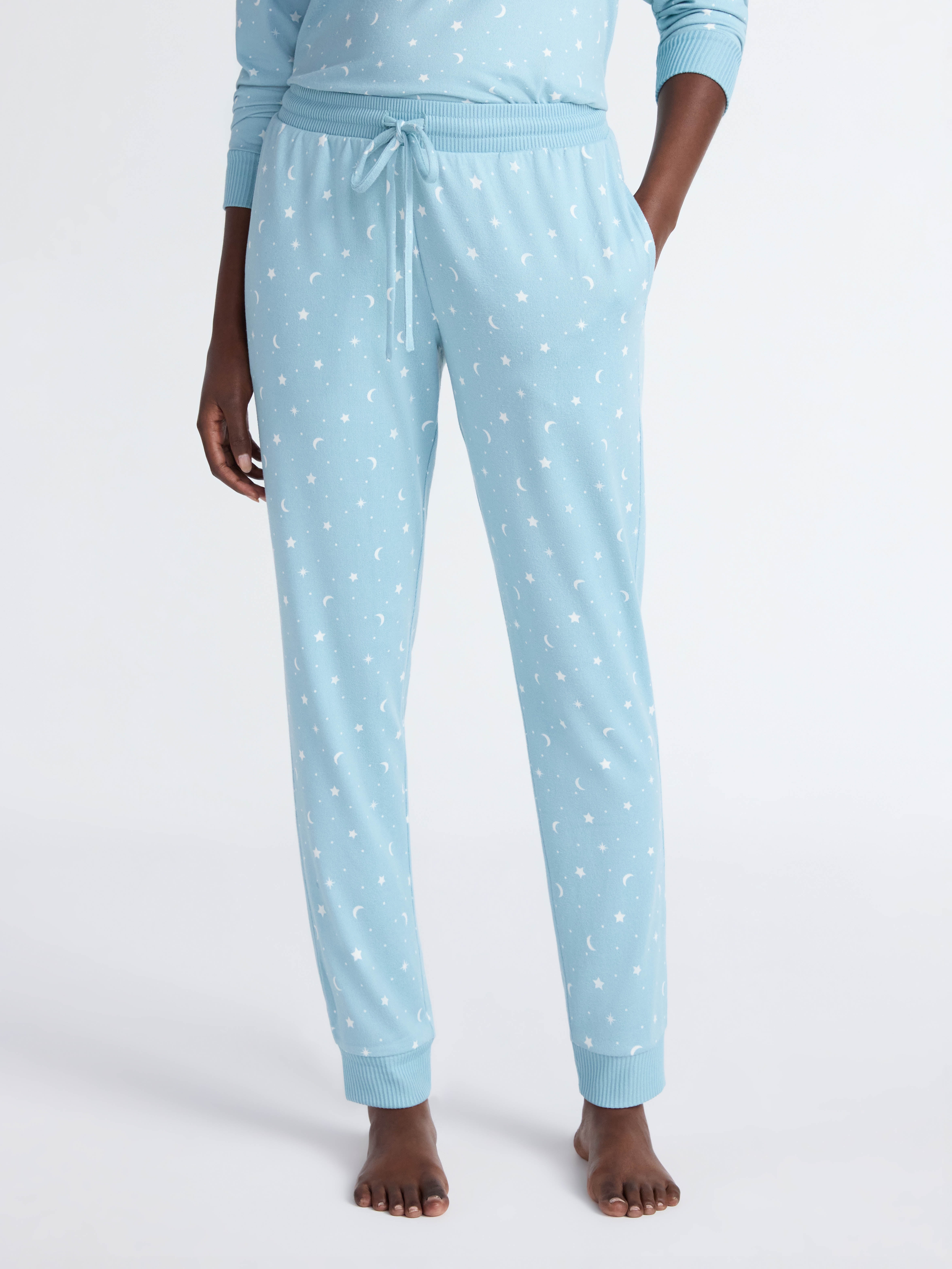 Joyspun Women's Cozy Lounge Collection Hacci Knit Sleep Joggers, 29'' Inseam, Sizes XS-3X ...