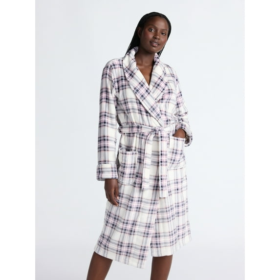 Joyspun Women's Plush Robe, Sizes S-3X - Walmart.com