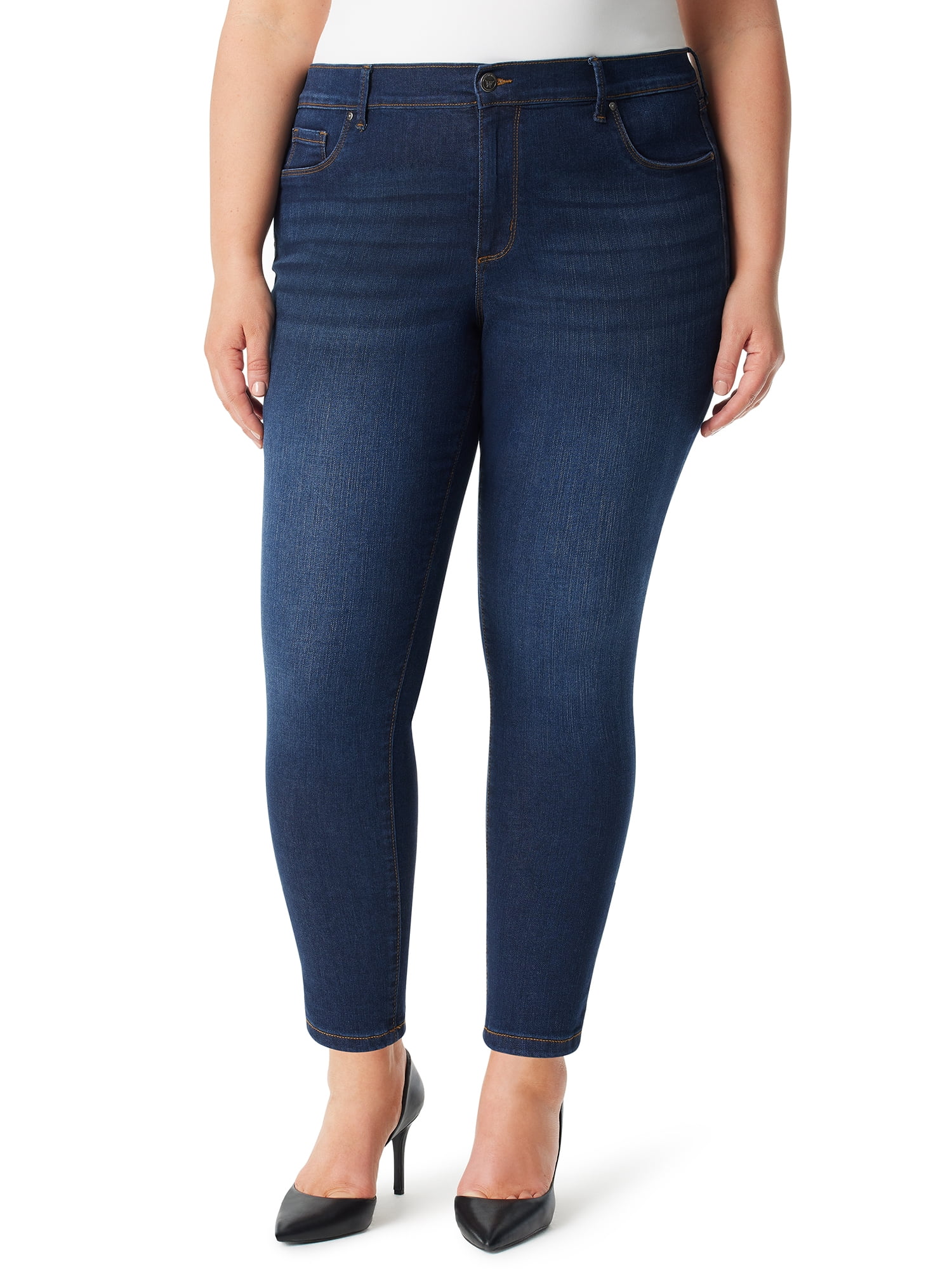 Jessica Simpson Poppy Skinny Jean, Sizes 14W-24W, Denim, Machine ...
