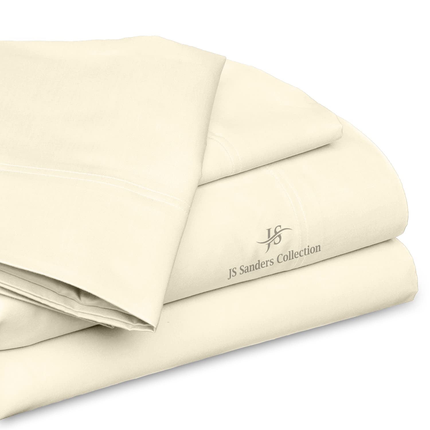 JS Sanders Collection Bed Sheet Set Solid 1000 Thread Count 12" Deep ...