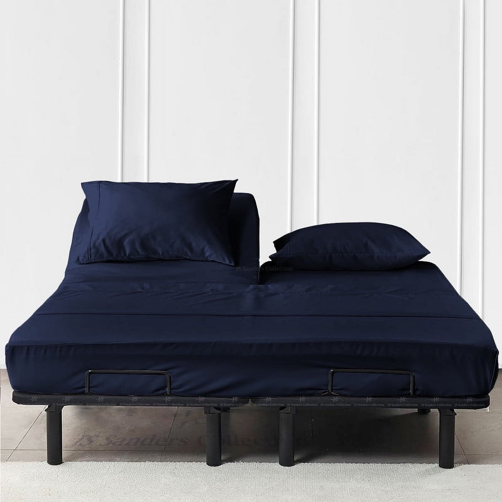 JS Sanders Top Split Head Fitted Sheet with 2 Pillowcases Only for ...