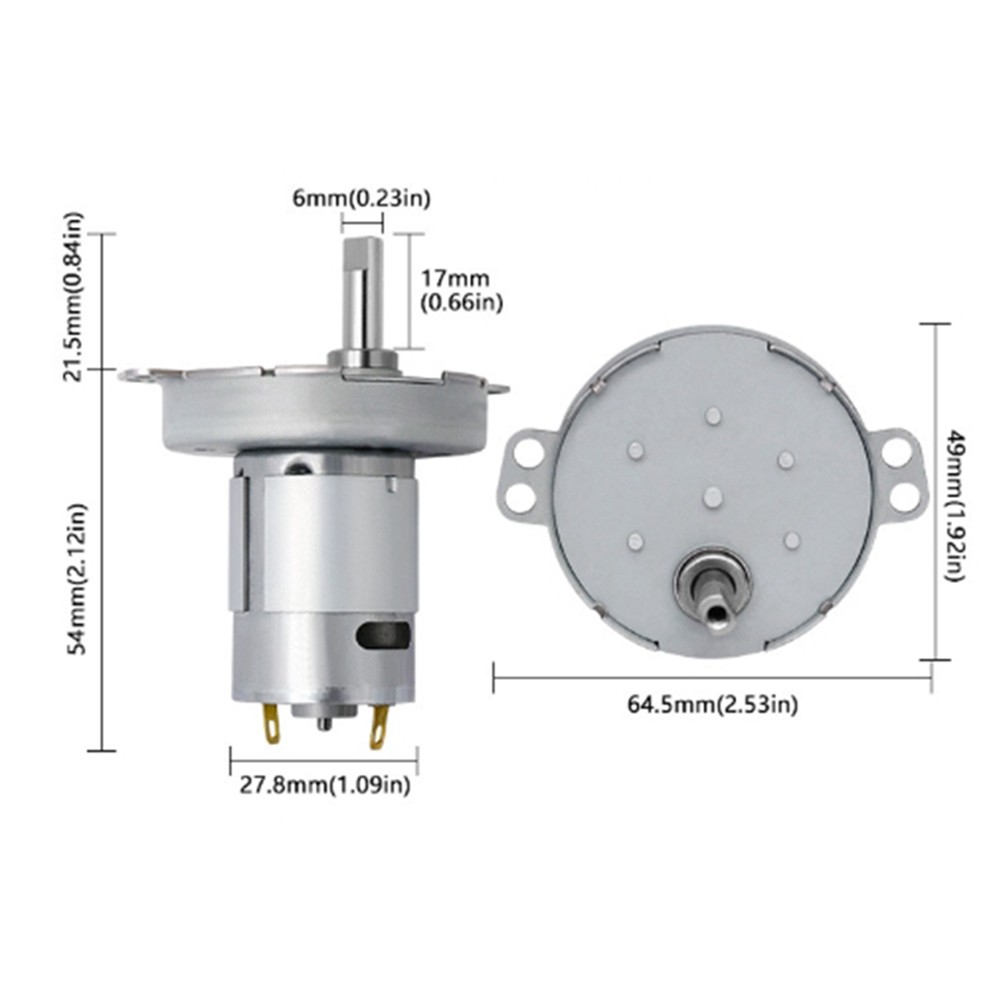 JS50 Micro Reduction DC Motor Deceleration Gear Motors 7800 rpm For Pet ...