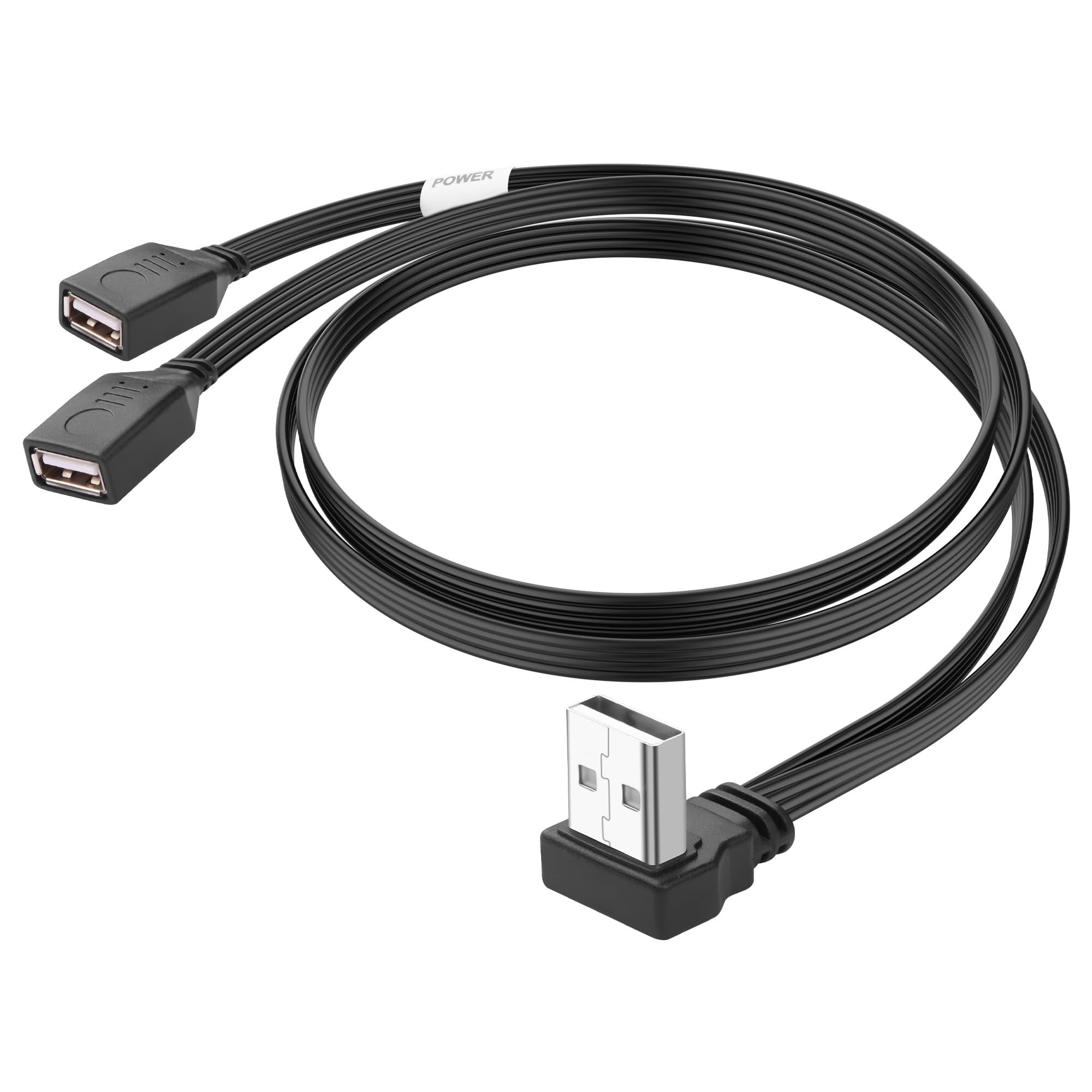 JSADZKJ 90 Degree KEF16 Y Extension Cable 2.0 A Male to Dual Female ...