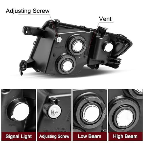 JSBOYAT Headlights Assembly w/Bulbs for 2007 2008 2009 2010 Ford Edge ...